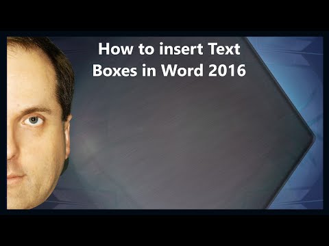 How to insert Text Boxes in Word 2016
