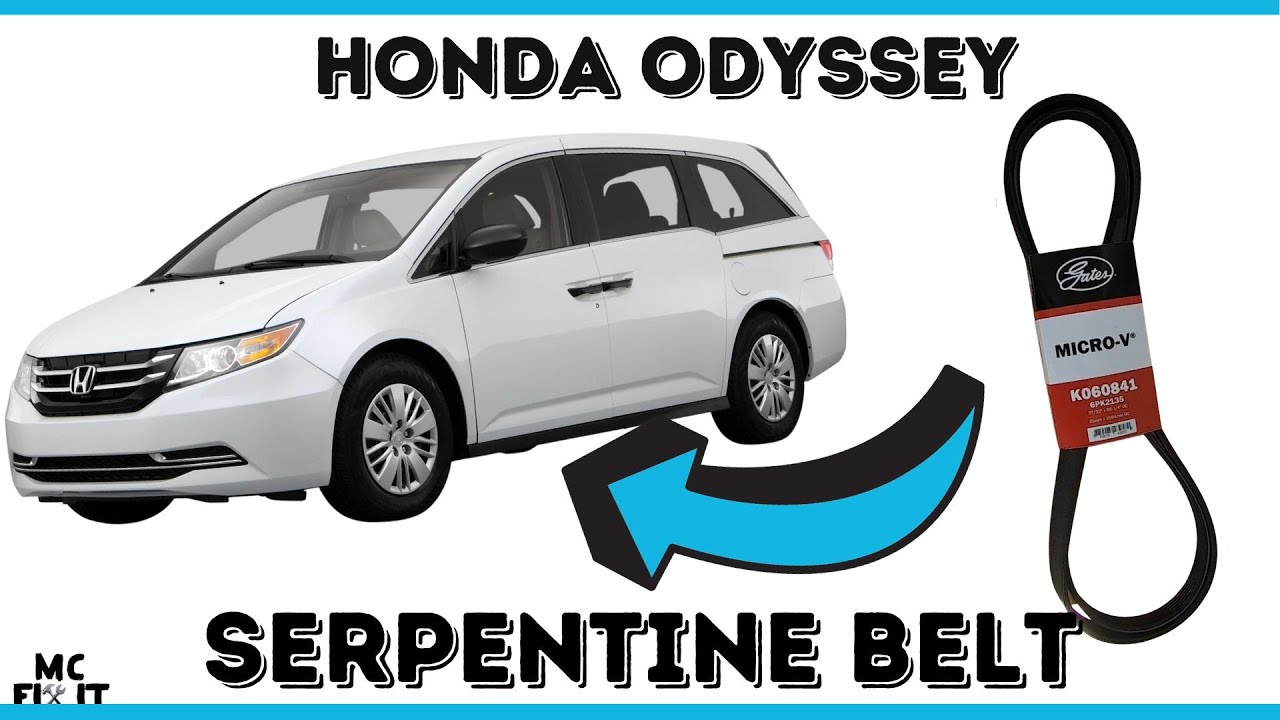 How to Replace a Serpentine Belt on a Honda Odyssey 2011 - 2017 (4rd Generation)