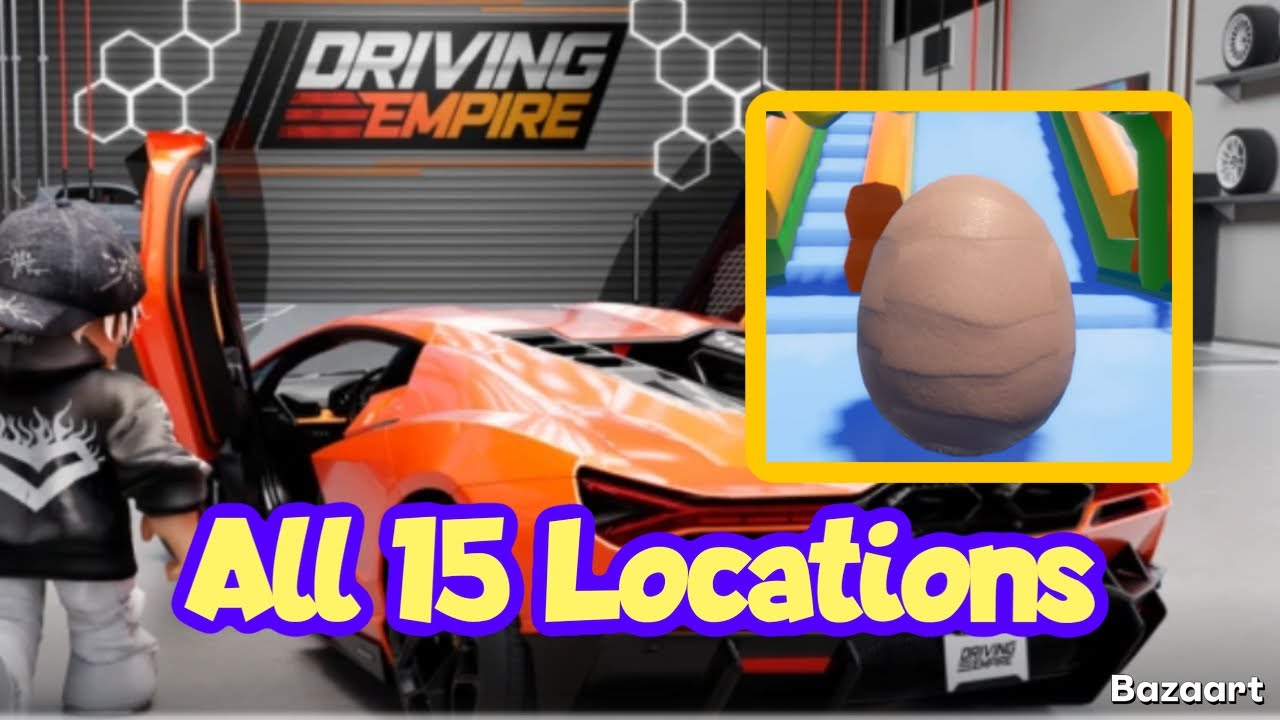 How to FIND ALL *15* EGG LOCATIONS in DRIVING EMPIRE Roblox #gamezoneplus #roblox #drivingempire 
