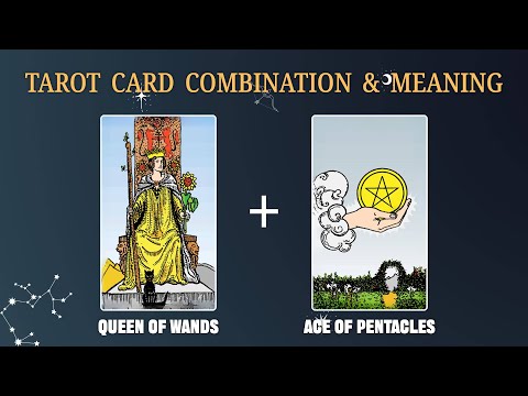 Queen of Wands & Ace of Pentacles 💡TAROT CARD COMBINATION AND MEANING