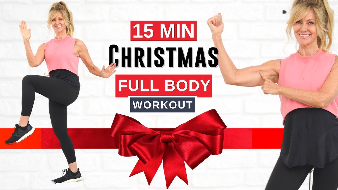 15 Minute FULL BODY Christmas Workout For Women Over 50!