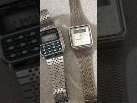 Two Iconic Casio Calculator Vintage Digital (And Analogue) Watches From the 1980’s.