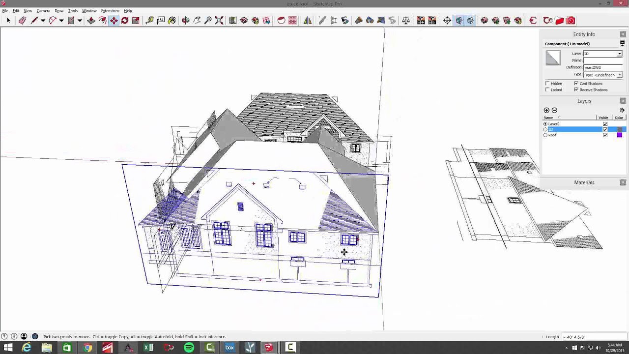 Quick 3D Roof Model and Estimate using 2D Drawings