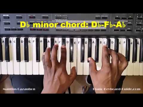 How to Play the D Flat Minor Chord - Db Minor on Piano and Keyboard - Dbm, Dbmin