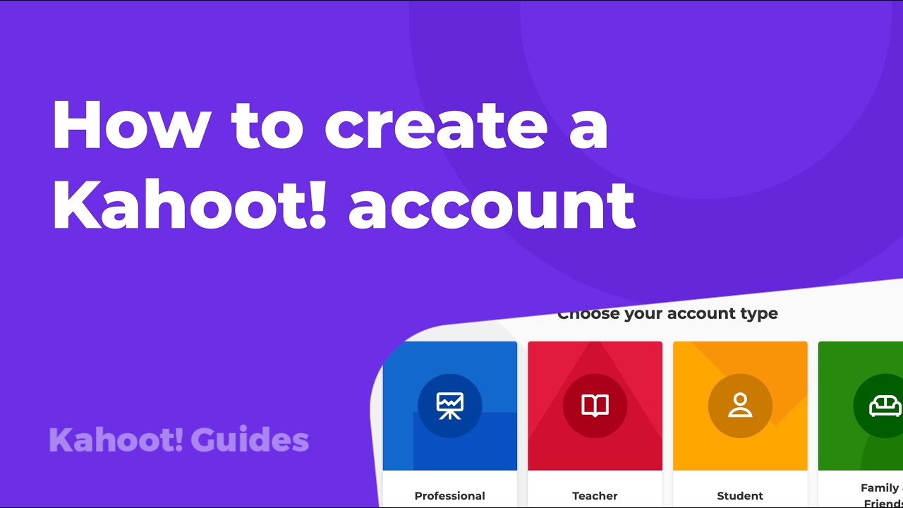 How to create a Kahoot! account