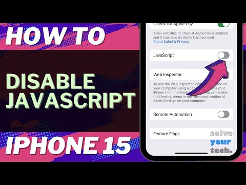 How to Disable Javascript on iPhone 15