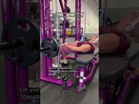 How to Hip Thrust! Planet Fitness Smith Machine Tutorial including set up! #tutorial #gym #hipthrust