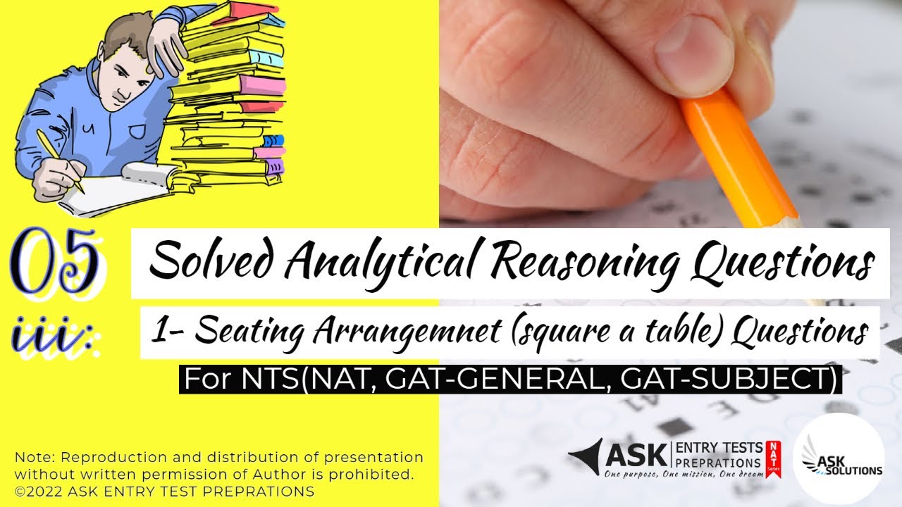 Solved Analytical Reasoning Questions |Lec 05 iii Seating Arrangement (square table) Solved|