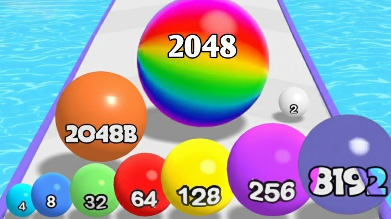 Rolling Ball Run Numbers Game - Gameplay Walkthrough Android iOS (Level up Balls, Math games)
