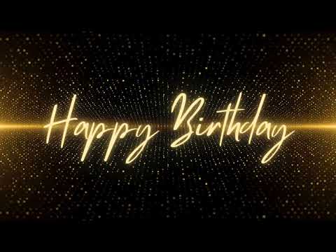 Happy Birthday Black and Gold Wallpaper Background | 1 HOUR VIDEO