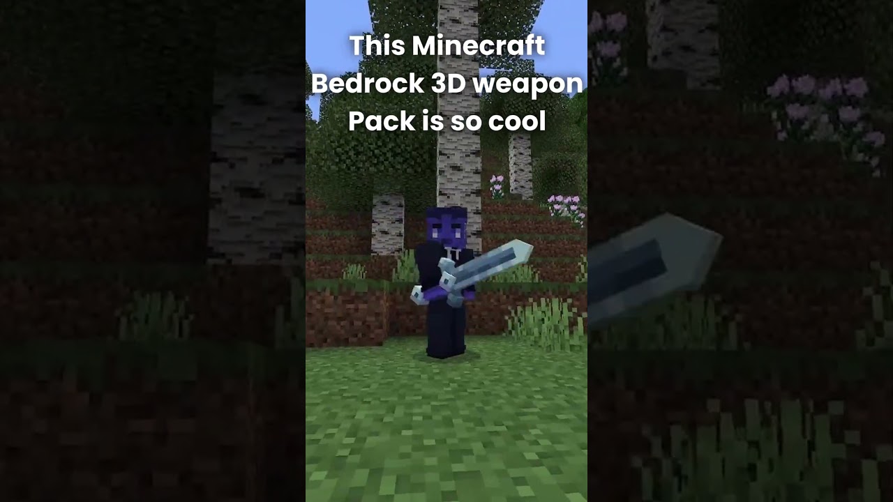3D Weapons/Tools in Minecraft Bedrock! #minecraft #gaming #addon #addons