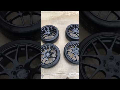 19x8.5 +35 Braelin BR06 Satin Black Rims on 235/35/r19's