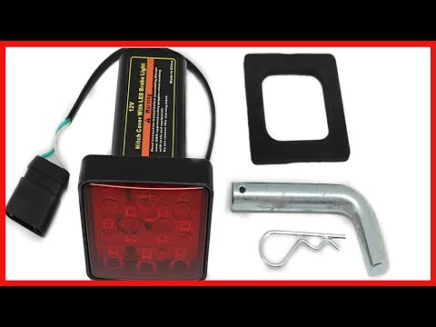 MaxxHaul 70429 Trailer Hitch Cover with 12 LEDs Brake Light