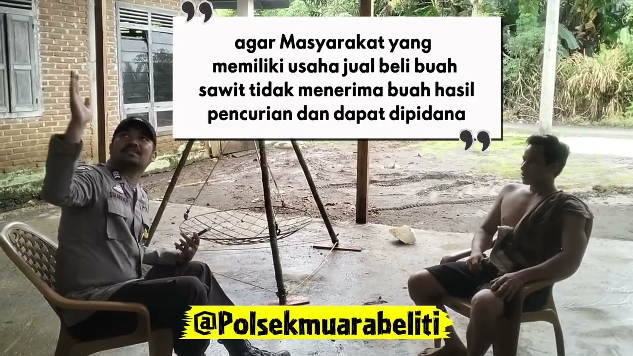 The Muara Beliti Police Bhabinkamtibmas visited the area and conveyed public order and security a...