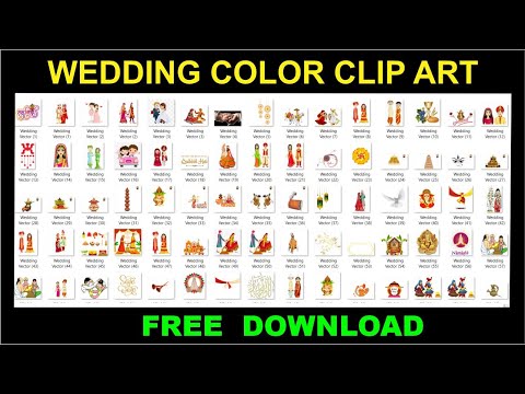 Wedding Card Clipart Free Download | Multi Color PNG Clip Art Download Free| Free Wedding Clipart