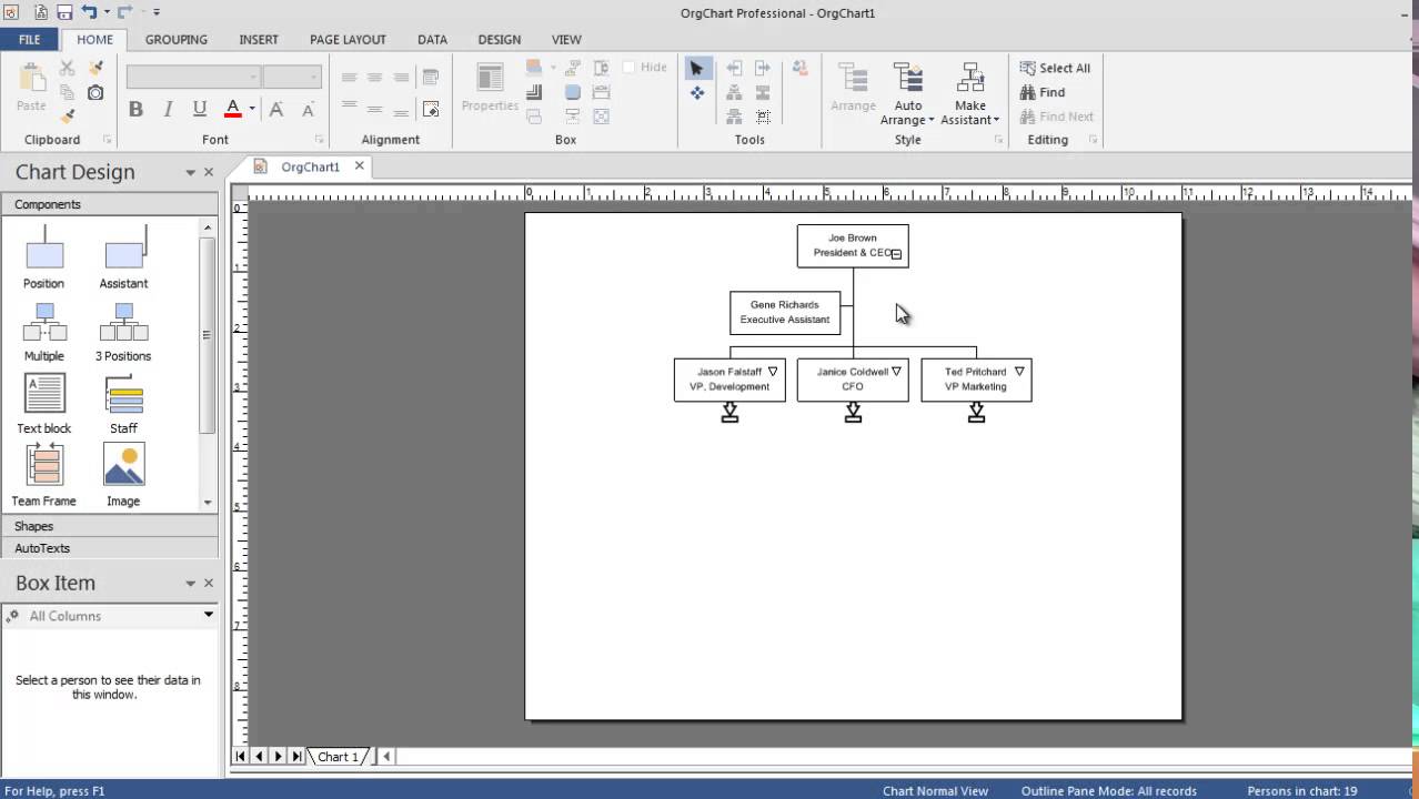 OrgChart Import data video