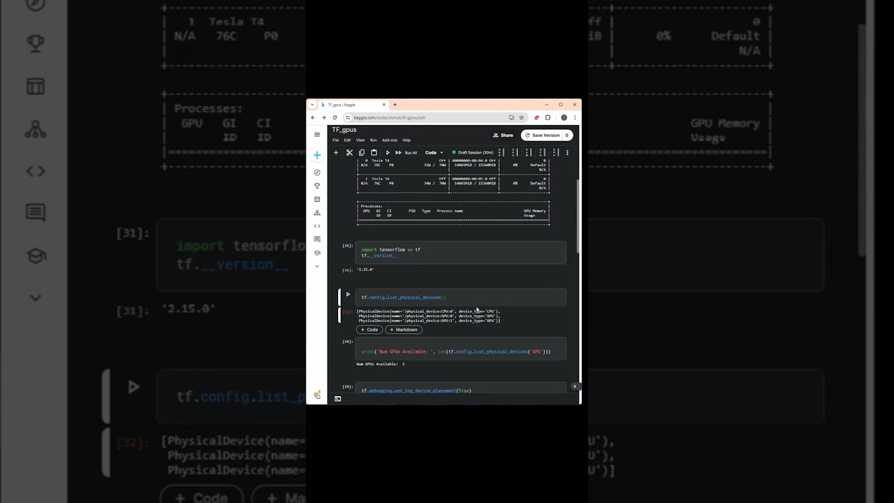 Tensorflow GPU check
