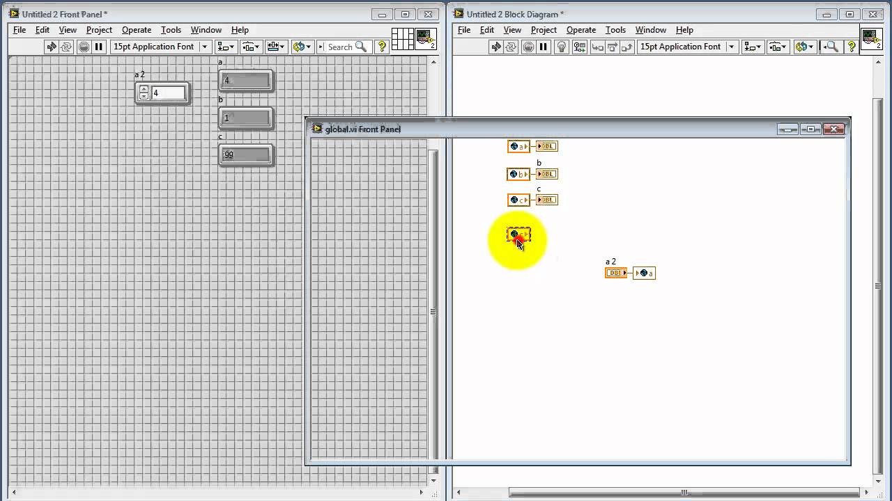 NI LabVIEW: Global variables