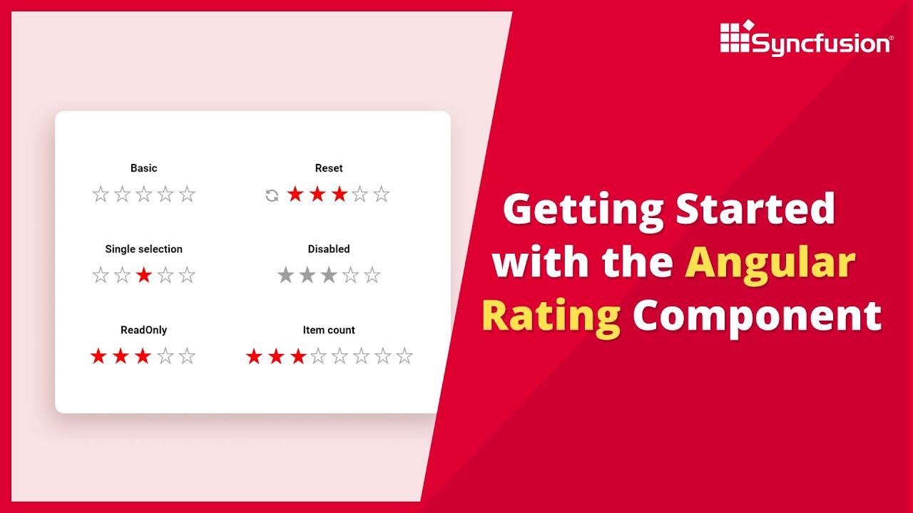 Getting Started with the Angular Rating Component