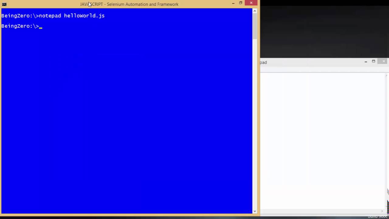 Writing and Running our first JavaScript Program [Selenium with JavaScript]