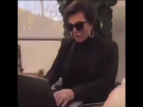Kris Jenner furiously banging on her laptop (as seen on twitter)