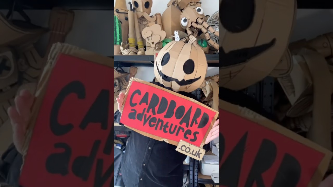 NEW PATTERN NOW ON CARDBOARDADVENTURES.CO.UK!!! #craft #cardboard #pumpkinhead #halloweencostume