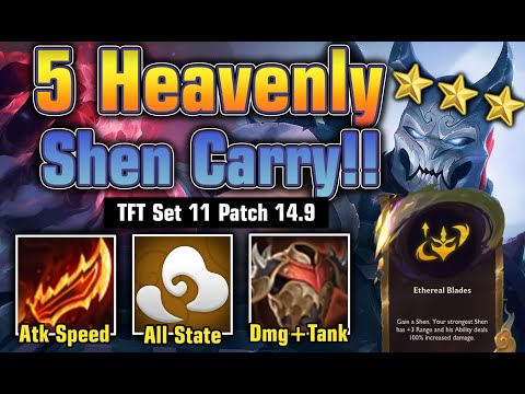 Heavenly Ethereal Blade Shen (When You got Item Grieved) | TFT Set 11 | Patch 14.9 Ranked |