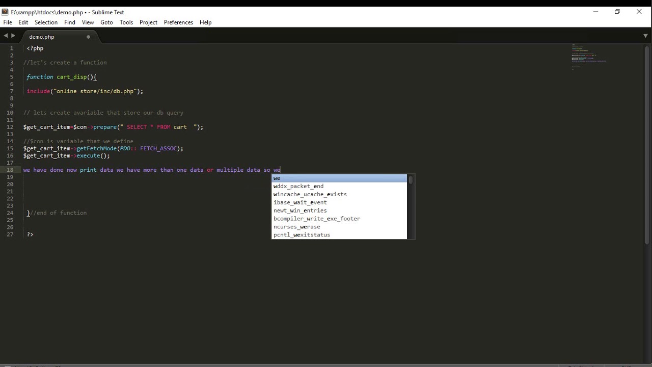 Fetch data from database using php || PDO fetch assoc ||while loop to fetch data from phpmyadmin
