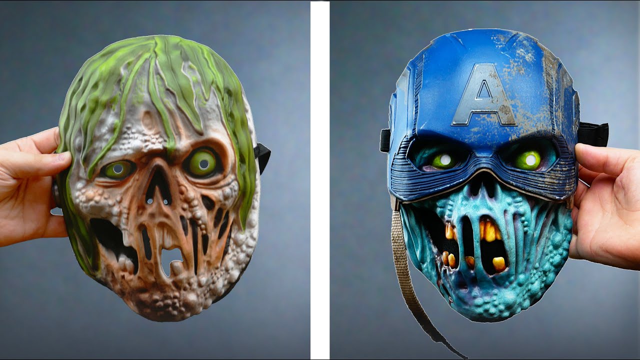 Repainting Cheap Halloween Masks - Part 6