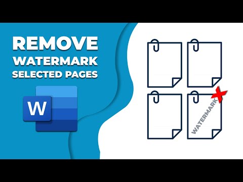 How to remove Watermark in Word for selected pages