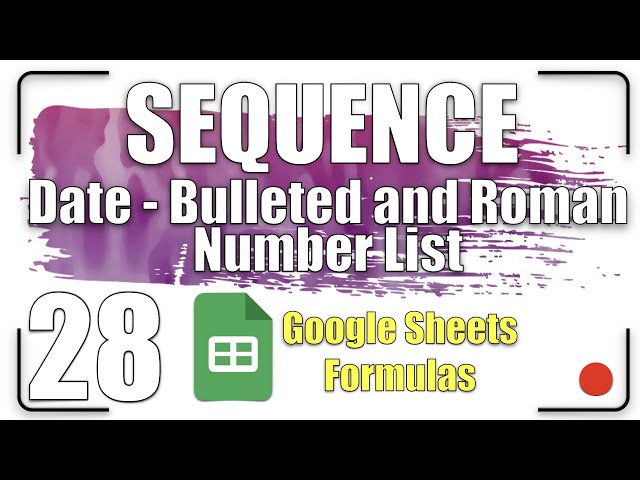 Google Sheets guide: How to use the sequence function in an effective manner