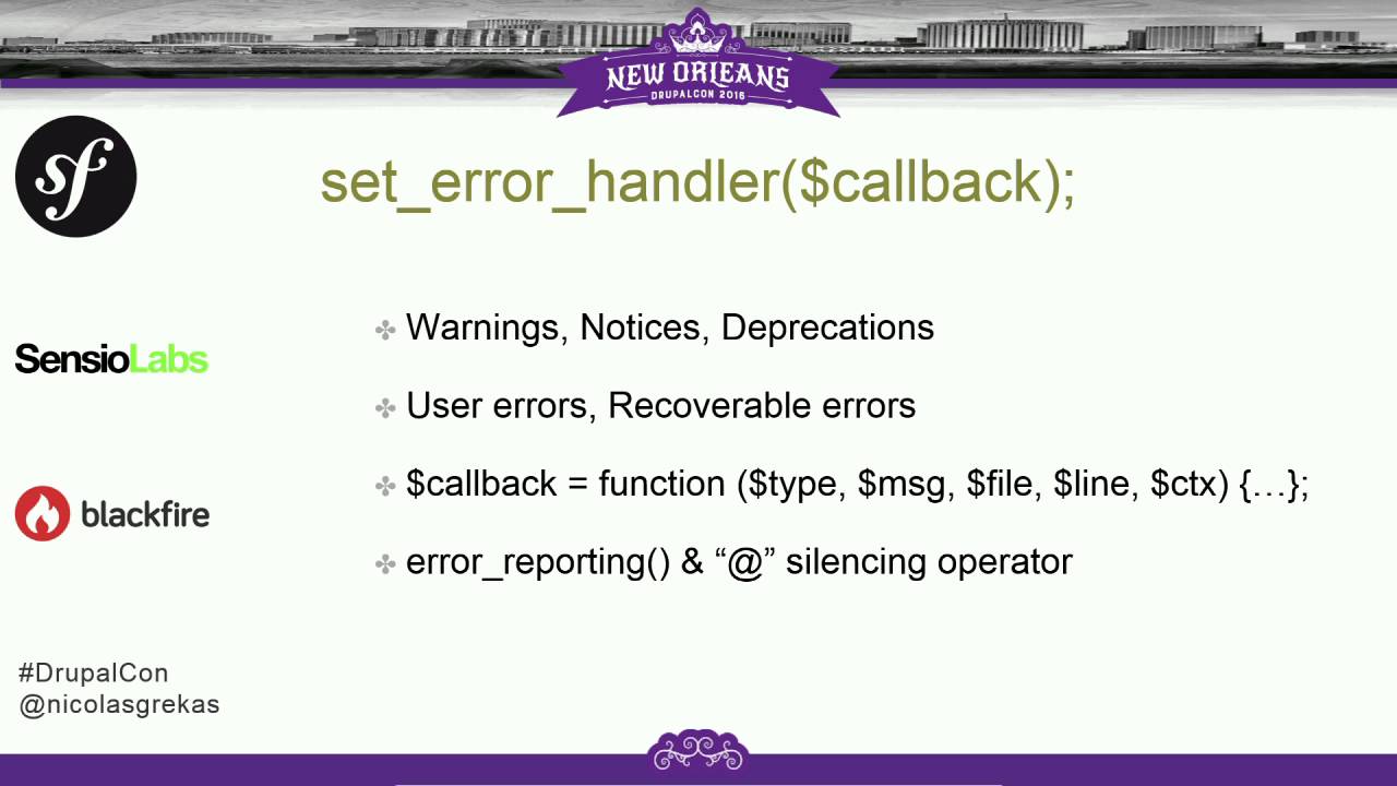 DrupalCon New Orleans 2016: Symfony Debug & VarDumper - Your daily Must-Have