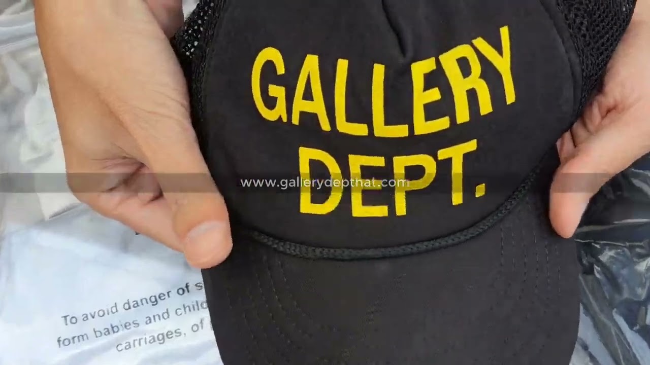 Gallery Dept Trucker Hat Black   Gallery Dept Hat Unboxing