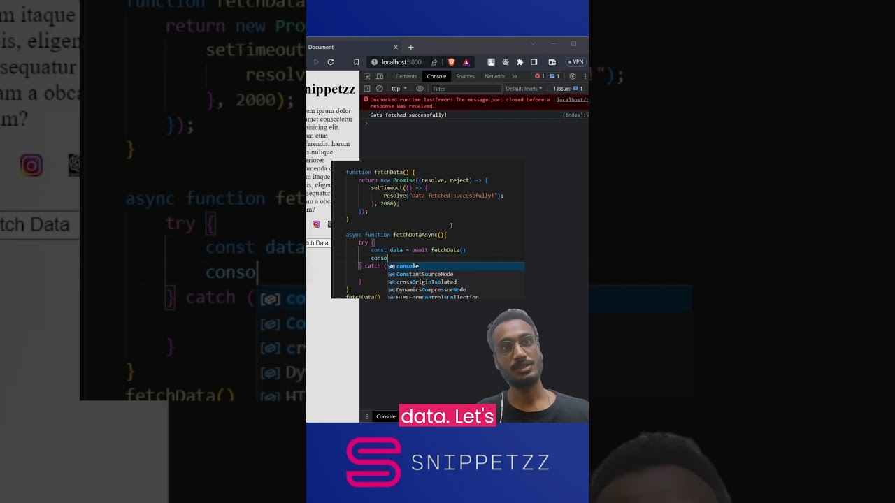 Async/Await: Simplify Your JavaScript Asynchronous Code 🚀 #asyncawait  #webdevelopment  #javascript