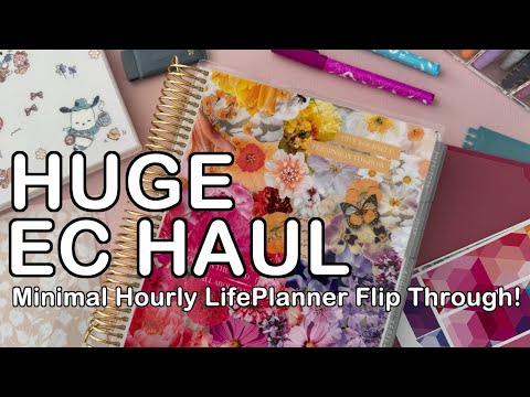 Erin Condren Memorial Day Sale Haul 2025 | LifePlanner Minimal Hourly Flip Through + New Accessories