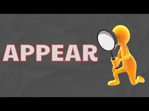 APPEARWhat Does APPEAR Means || Meanings And Definitions With Example in ENGLISH .