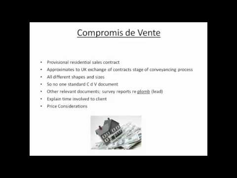 French Legal Terminology in Contracts for the sale of Residential Property in France