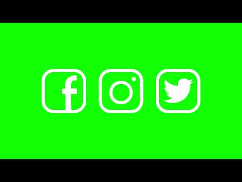 Facebook, Instagram, Twitter Logo Animations│Motion Graphics│Green Screen│Social Media Icons│