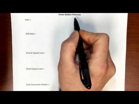 X-ray Golden Formulas - Part 1