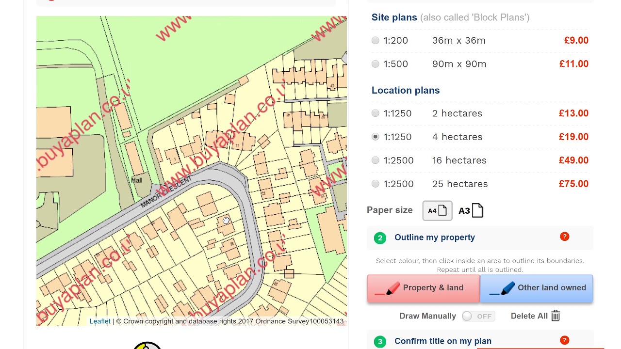 How to order a planning map