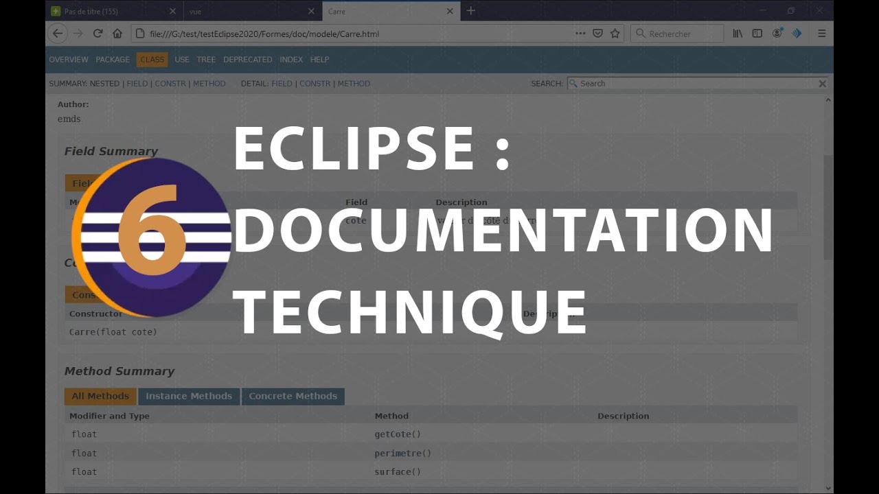 Eclipse n°6 : Documentation technique