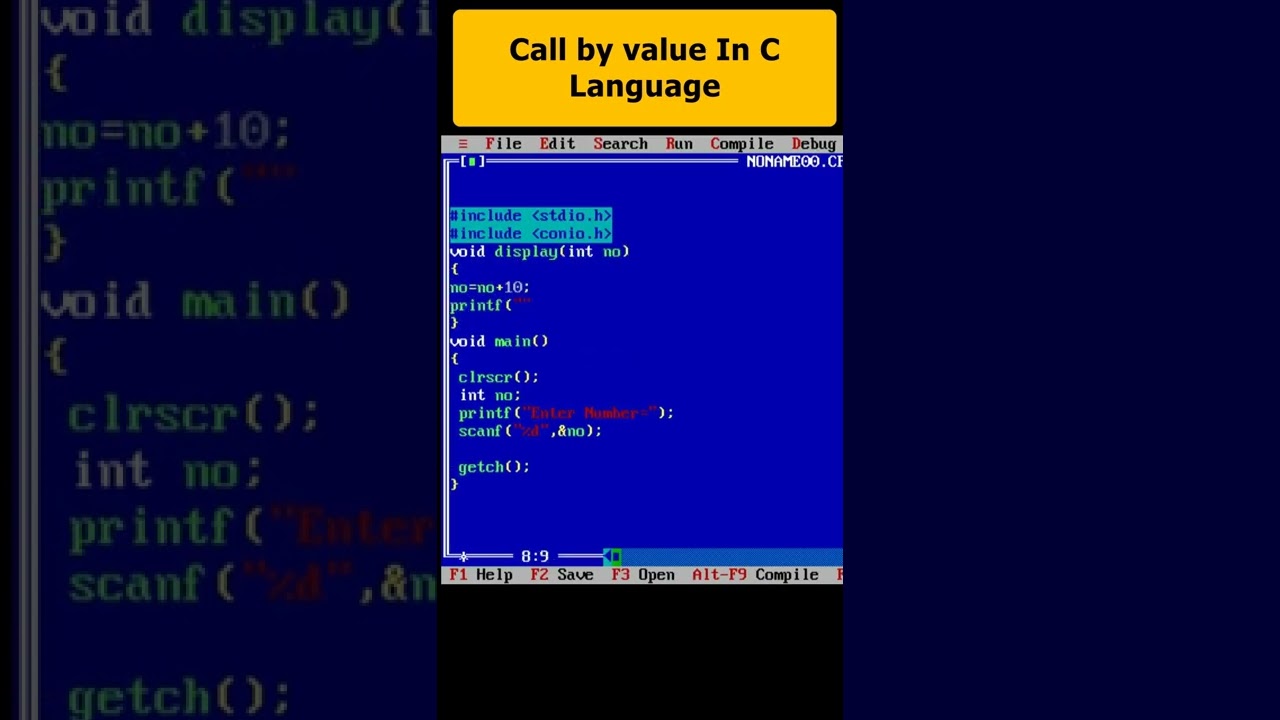 call by value in c programming Part 80 | C Programming #cprogramming #callbyvalue #indiashort