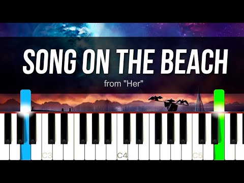 Song On The Beach (From "Her") | PIANO SHEET MUSIC + MIDI 🎹