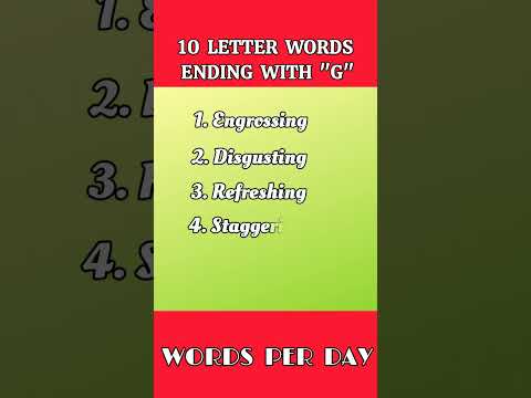 Regularly used 10 letter words ending with "G" #englishlearners #englishlearning #youtubeshorts