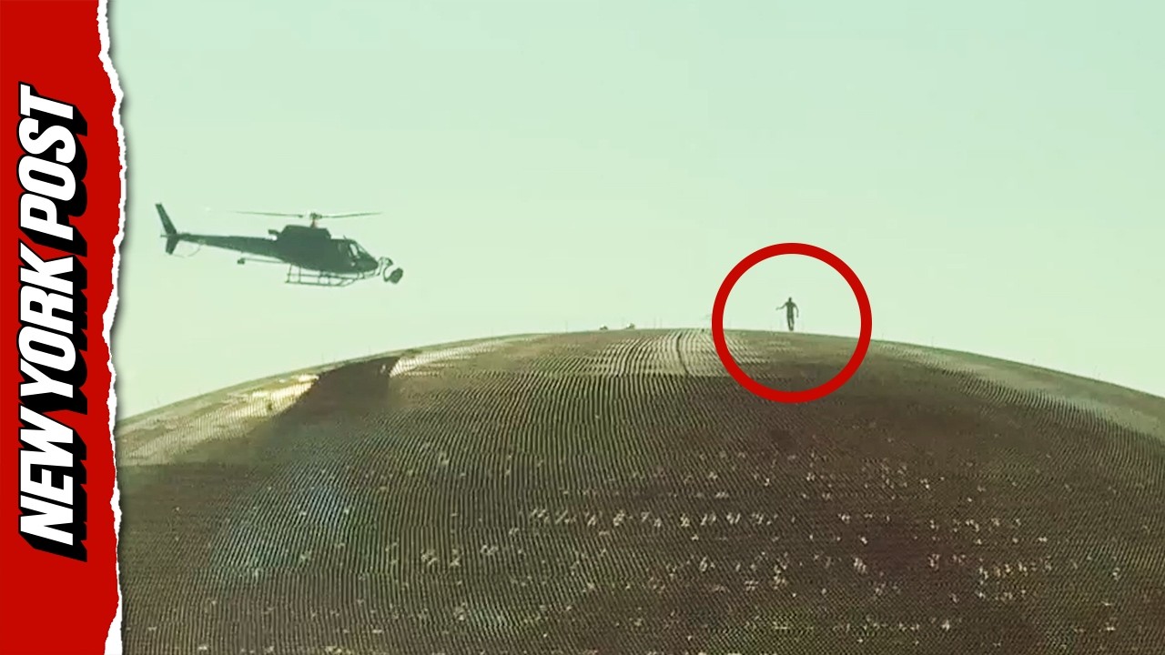 Man Seen Standing on TOP of Vegas Sphere