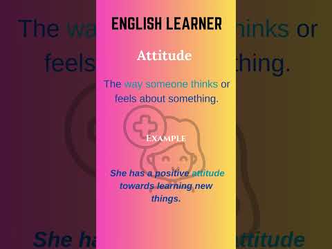 English Word - Attitude - Meaning With An Example #englishwords #english #Attitude