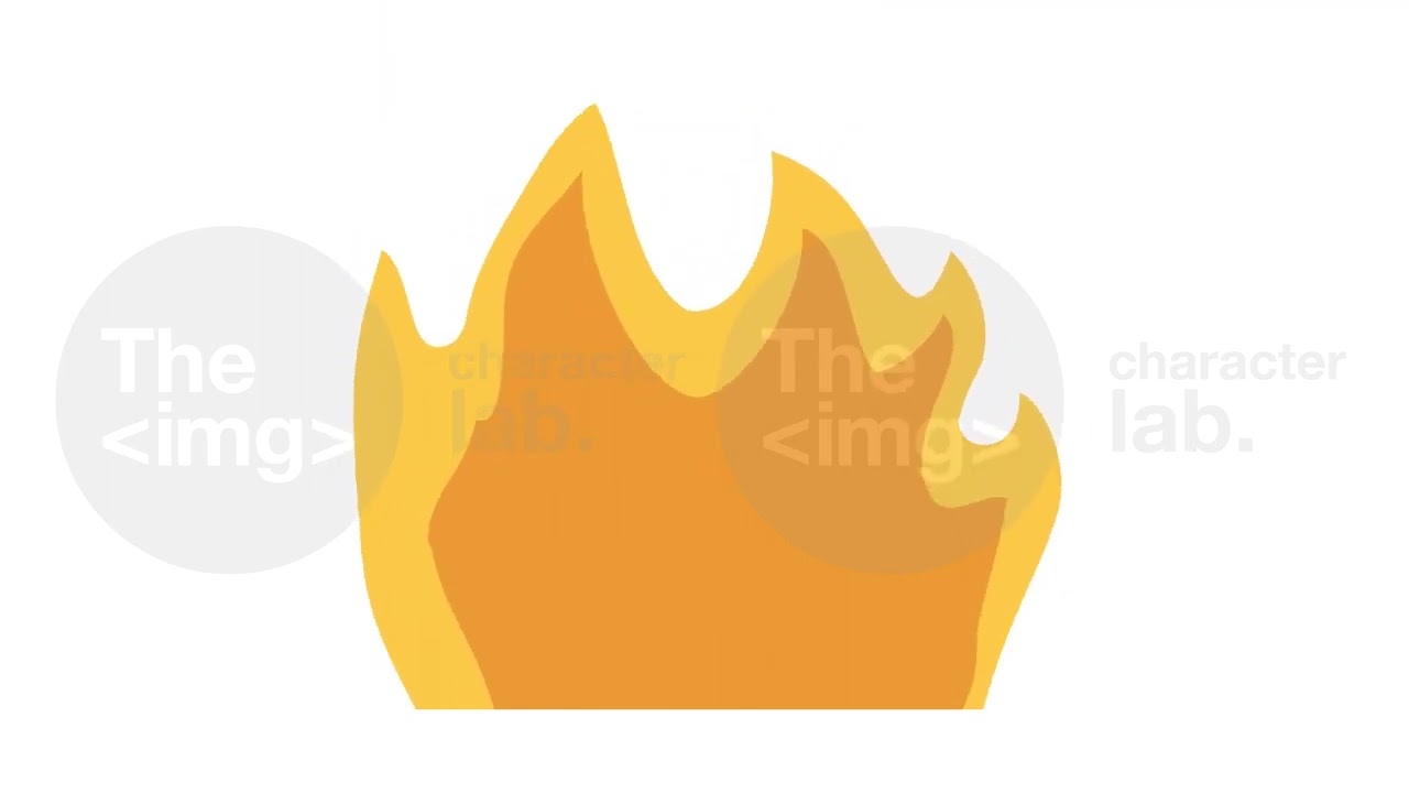 Fire flames 2D object animation