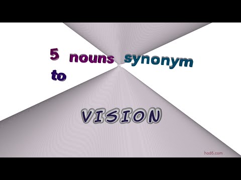 vision - 7 nouns which are synonyms of vision (sentence examples)