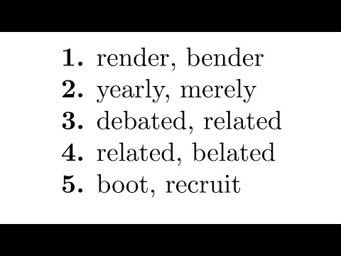 Do the words rhyme?