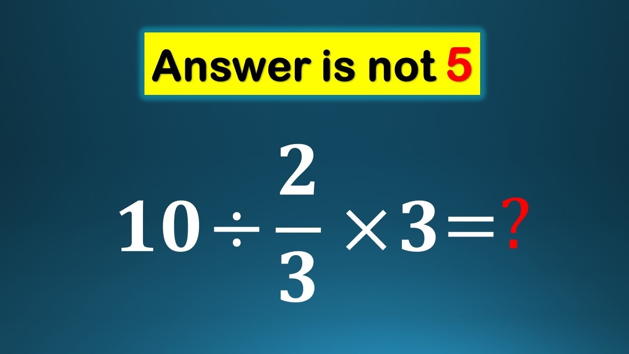 Most People Get This Simple Math Question Wrong!